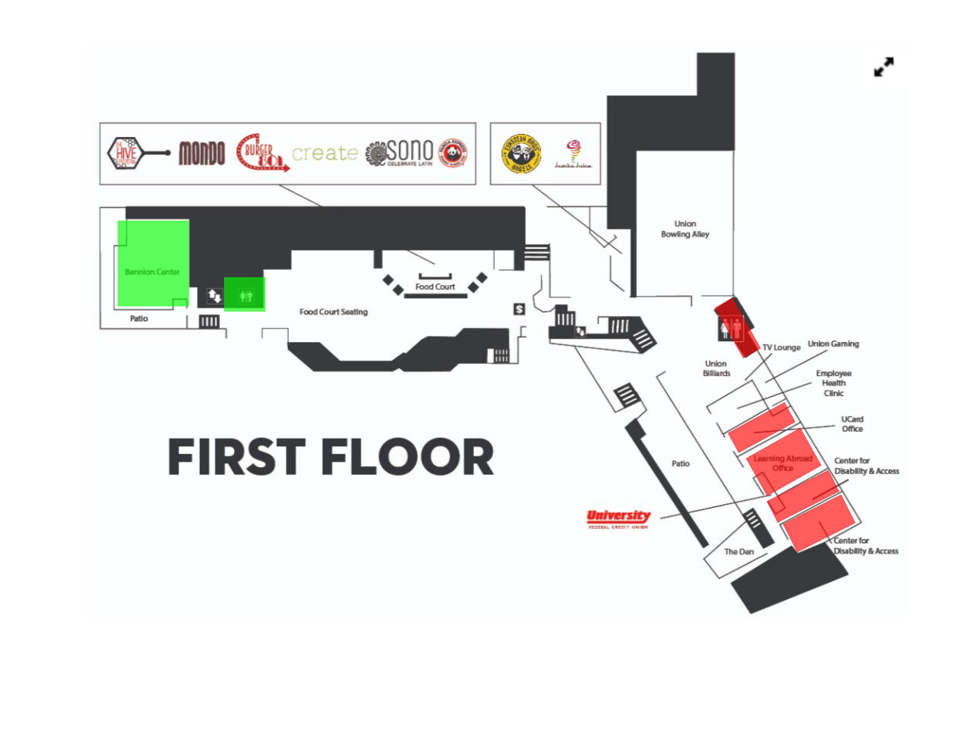 Work Area Maps – University of Utah Student Union